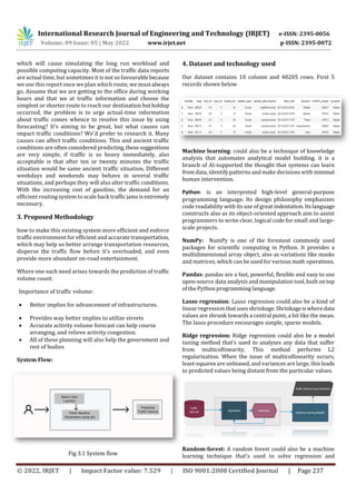 Machine Learning Based Traffic Volume Count Prediction | PDF ...