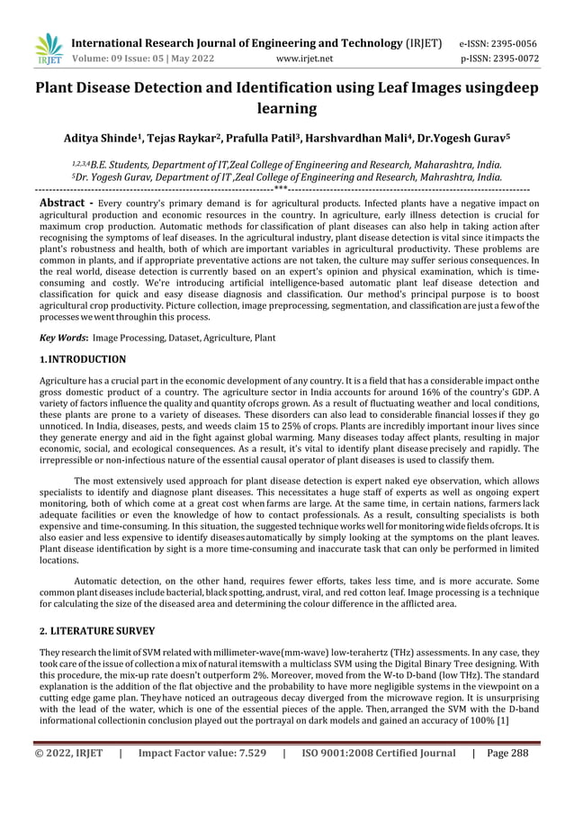 Plant Disease Detection and Identification using Leaf Images using deep ...