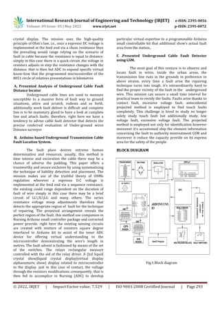 IOT BASED UNDER GROUND CABLE FAULT DETECTION AND LOCATOR | PDF | Internet of Things | Internet
