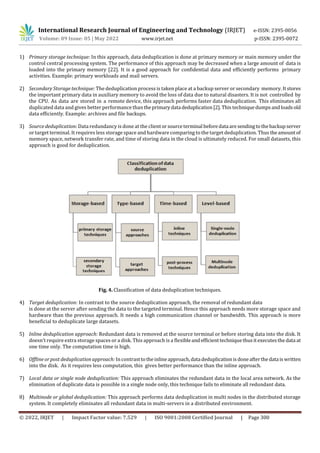 Analysis on Deduplication Techniques for Storage of Data in Cloud | PDF