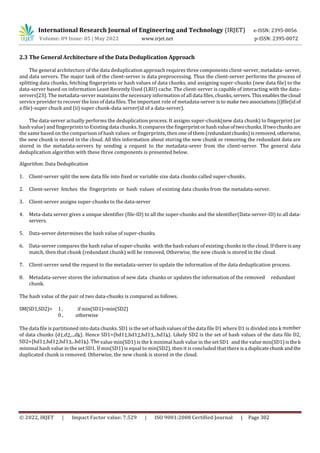 Analysis on Deduplication Techniques for Storage of Data in Cloud | PDF