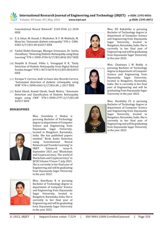 Automated Detection of Diabetic Retinopathy Using Deep Learning | PDF