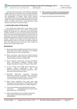 Automatic Music Generation Using Deep Learning | PDF