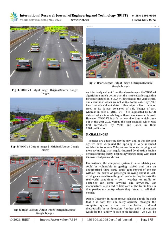 Object Detection For Autonomous Driving