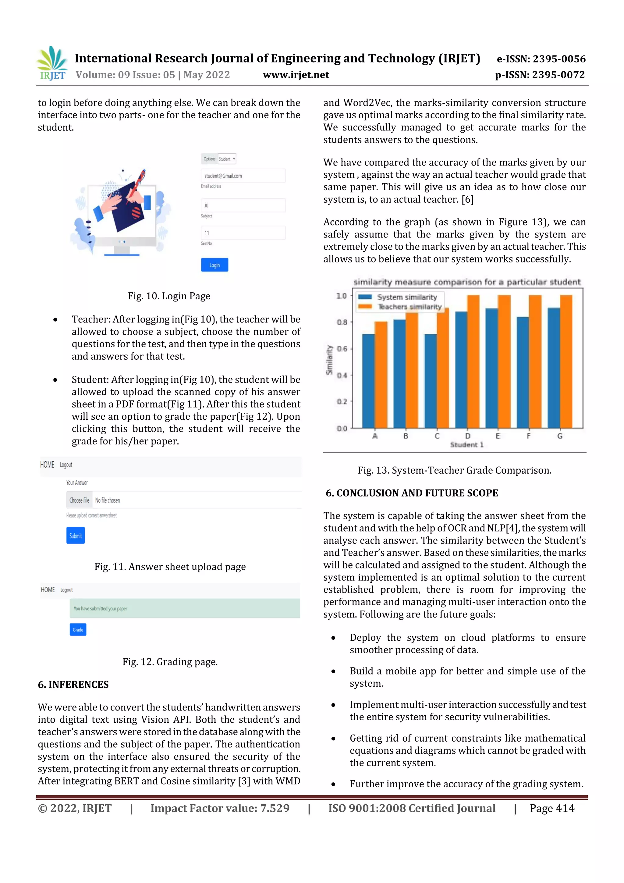 Automatic Grading of Handwritten Answers | PDF
