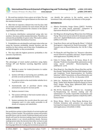 Stock Market Prediction using Alpha Vantage API and Machine Learning Algorithm | PDF