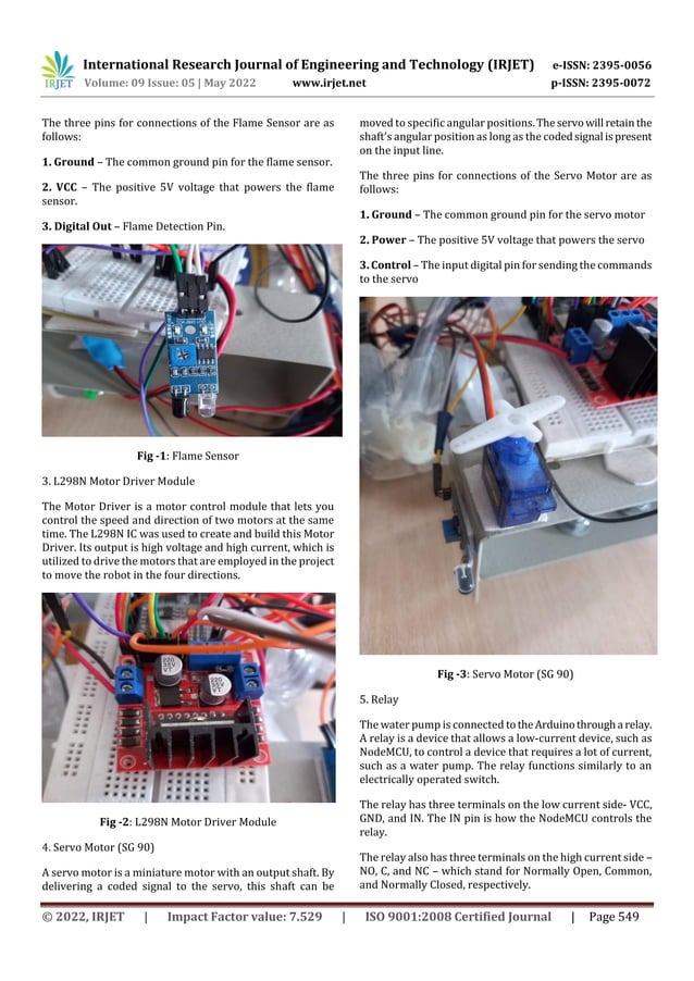 Design and Development of a 360-degree Fire Extinguisher Robot using Microcontroller | PDF