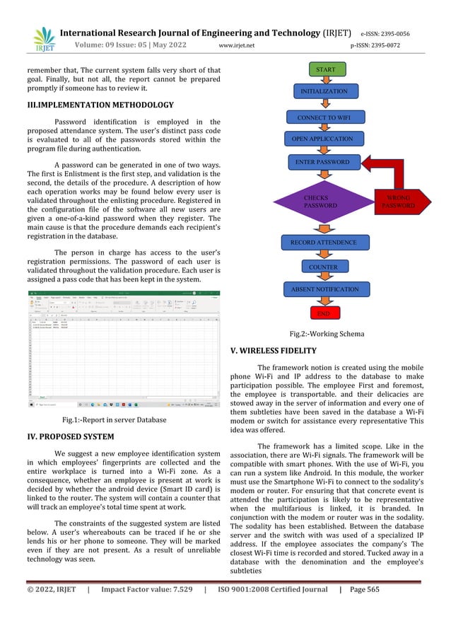 ANDROID BASED ADVANCED ATTENDANCE VIGILANCE SYSTEM USING WIRELESS NETWORK WITH FUSION OF BIO ...