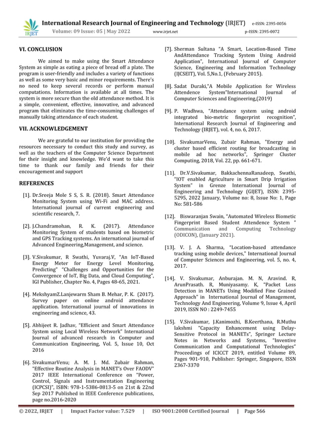 ANDROID BASED ADVANCED ATTENDANCE VIGILANCE SYSTEM USING WIRELESS NETWORK WITH FUSION OF BIO ...