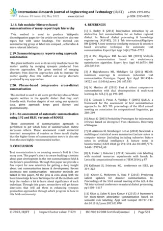 EXTRACTIVE TEXT SUMMARISATION TECHNIQUES- A SURVEY | PDF | Programming Languages | Computing