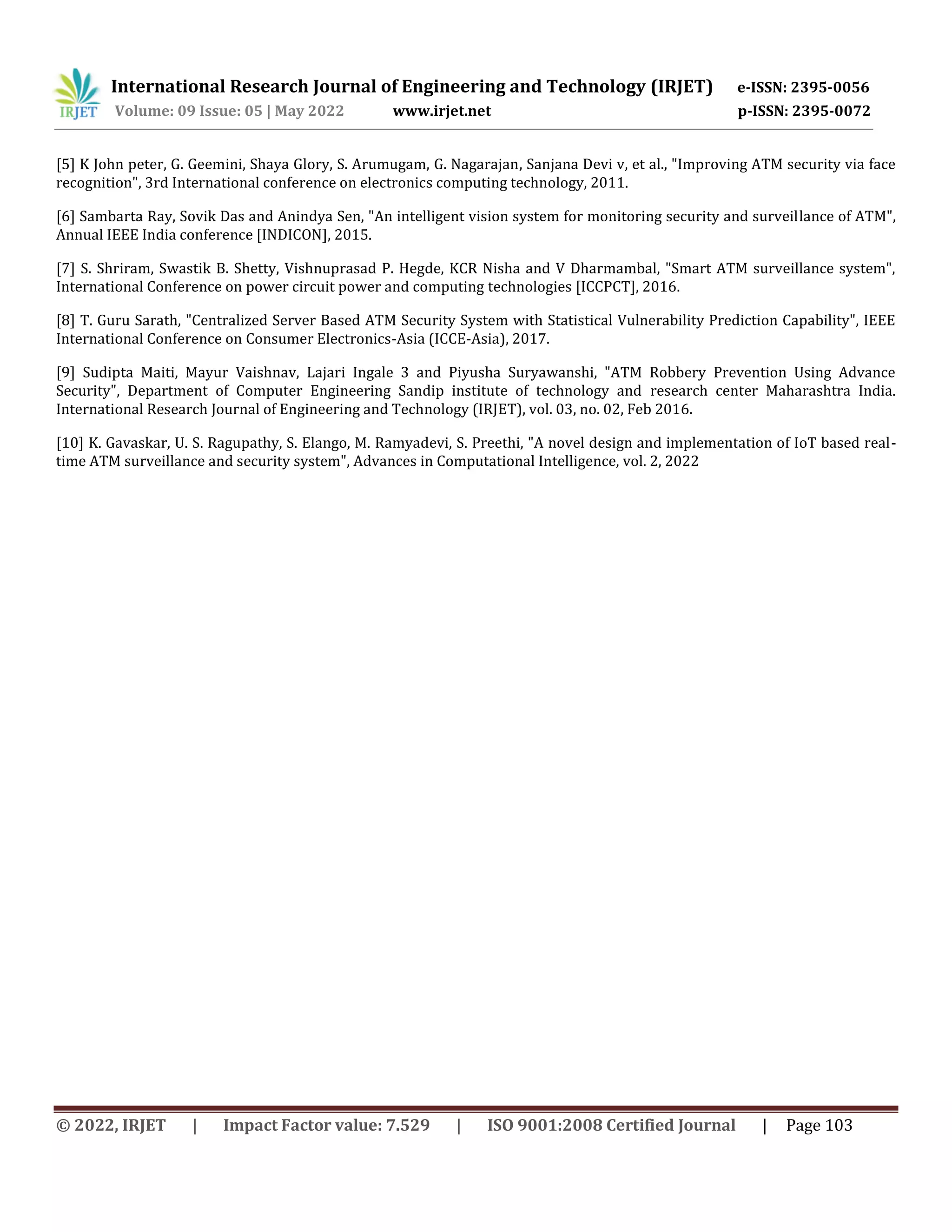 ADVANCE ATM SECURITY SYSTEM | PDF