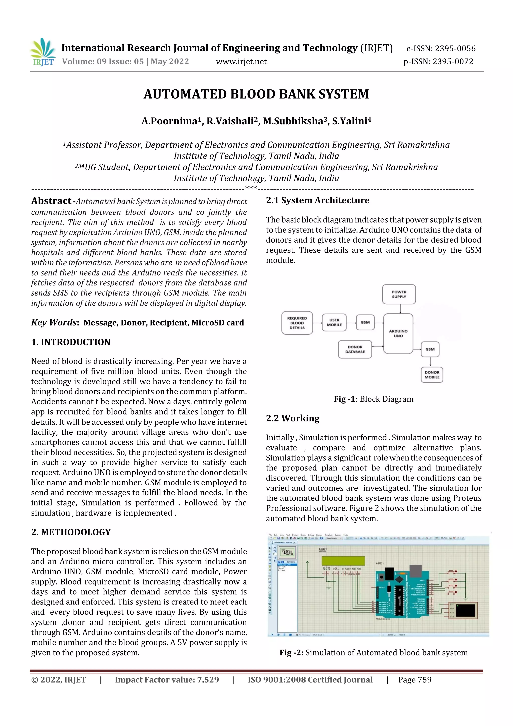 AUTOMATED BLOOD BANK SYSTEM | PDF
