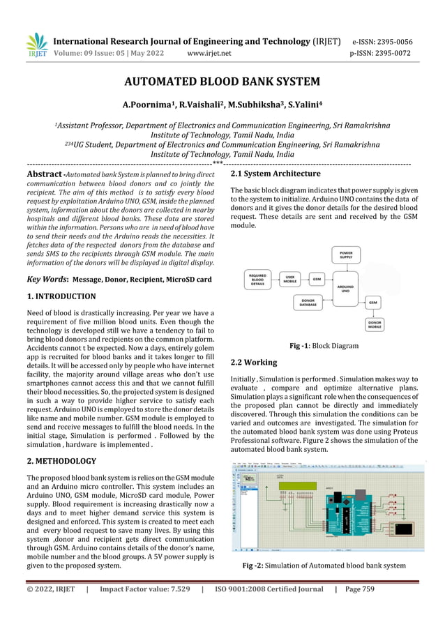 AUTOMATED BLOOD BANK SYSTEM | PDF