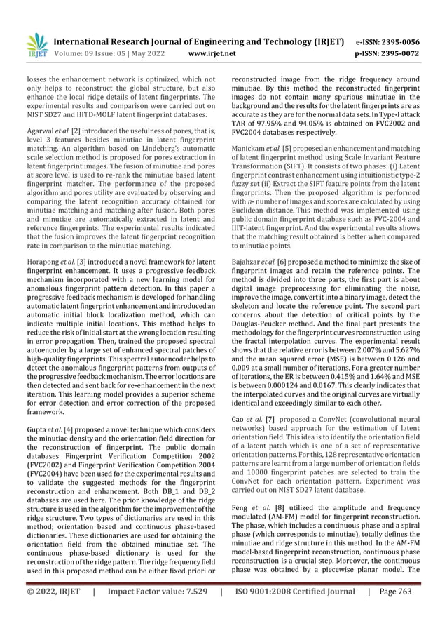 A REVIEW ON LATENT FINGERPRINT RECONSTRUCTION METHODS | PDF | Photo Editing Software | Computer ...