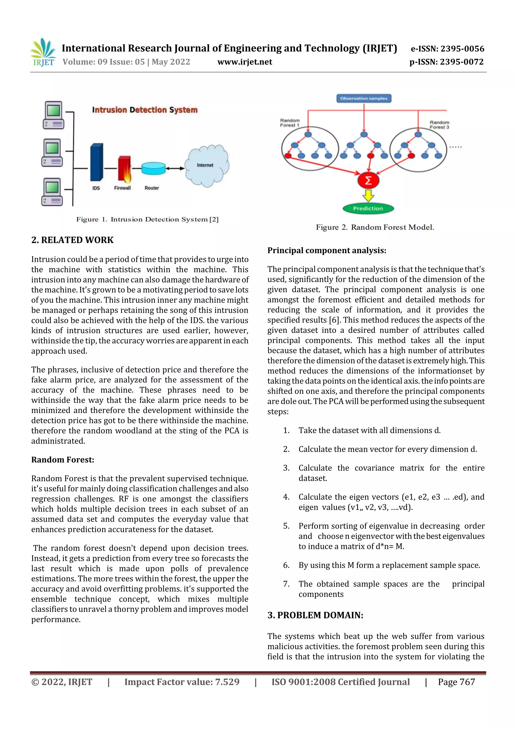 Intrusion Detection System Using PCA with Random Forest Approach | PDF