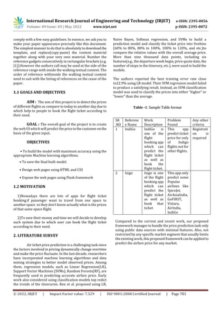 Airfare Price Prediction System | PDF | Web Development | Internet