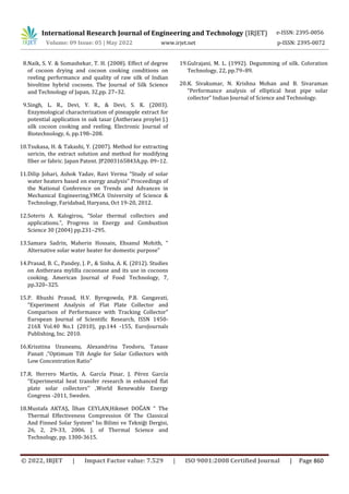 Research On Implementation Of Solar Water Heater In Silk Reeling Industry | PDF