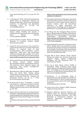 Tourism Based Hybrid Recommendation System | PDF