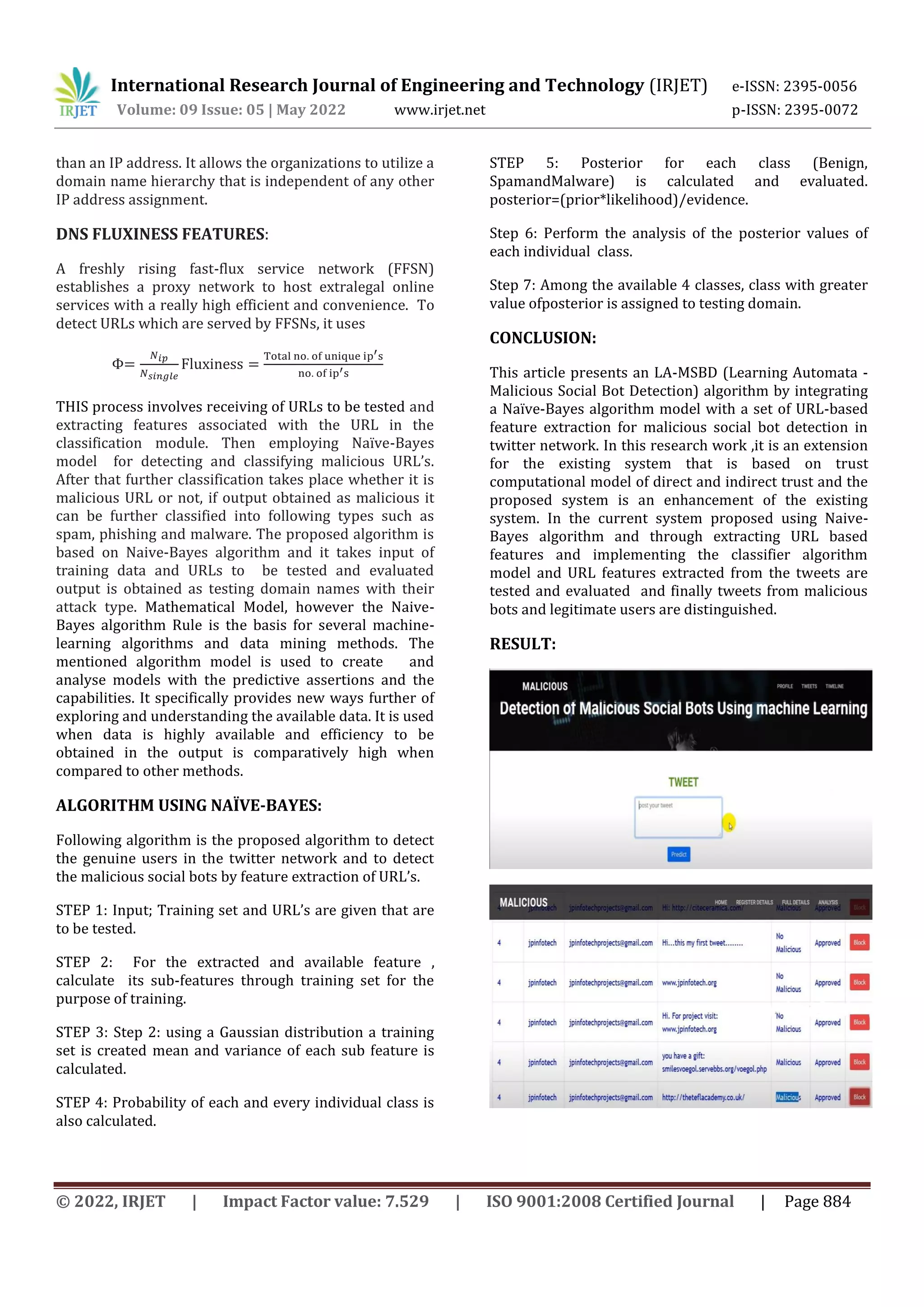 Detection Of Malicious Social Bots Using Ml Technique In Twitter Network Pdf