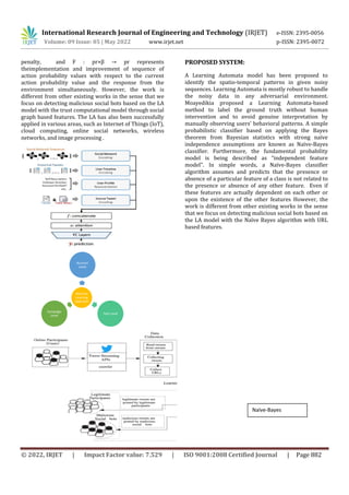 DETECTION OF MALICIOUS SOCIAL BOTS USING ML TECHNIQUE IN TWITTER NETWORK | PDF