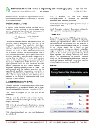 DETECTION OF MALICIOUS SOCIAL BOTS USING ML TECHNIQUE IN TWITTER NETWORK | PDF