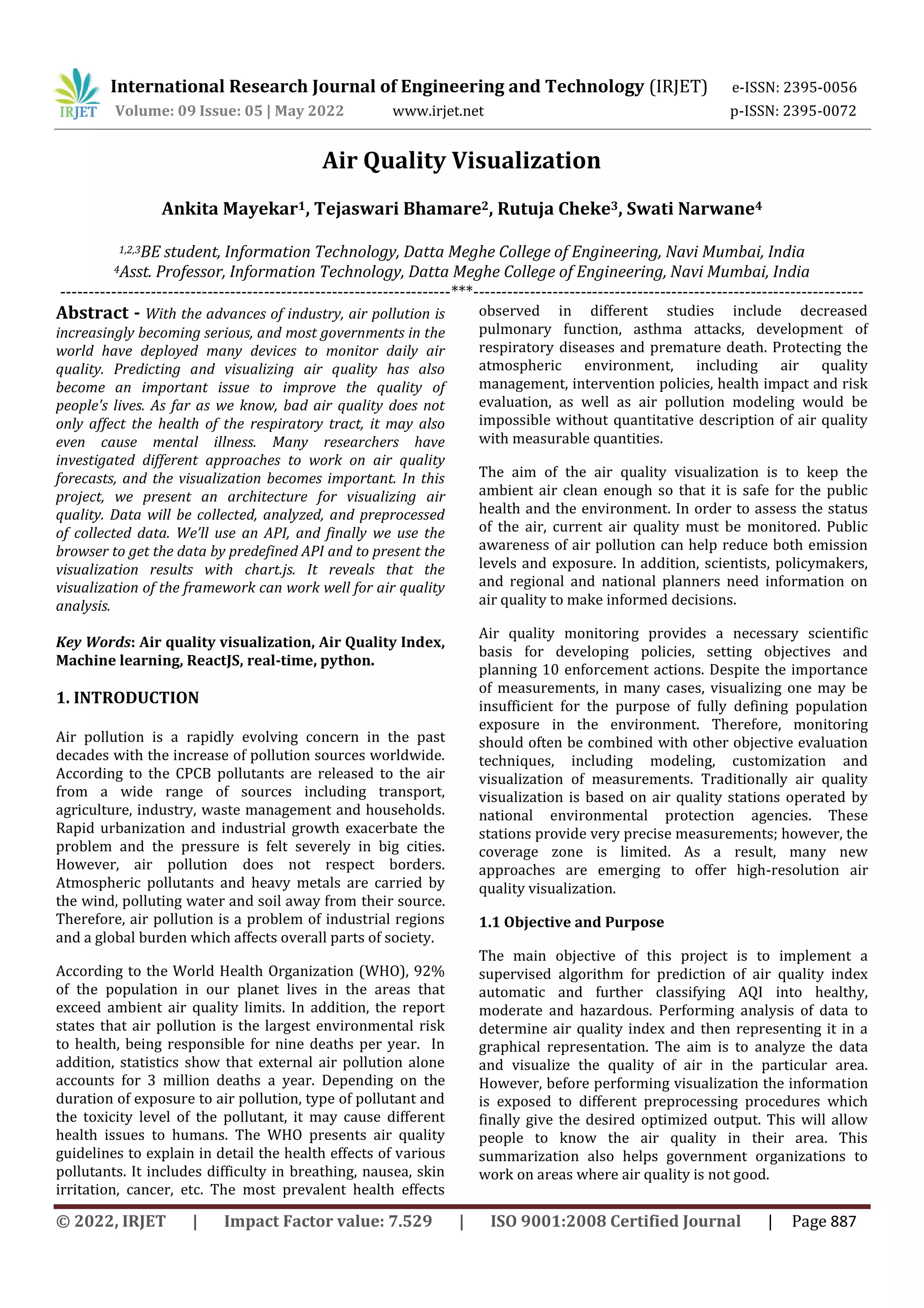 Air Quality Visualization | PDF