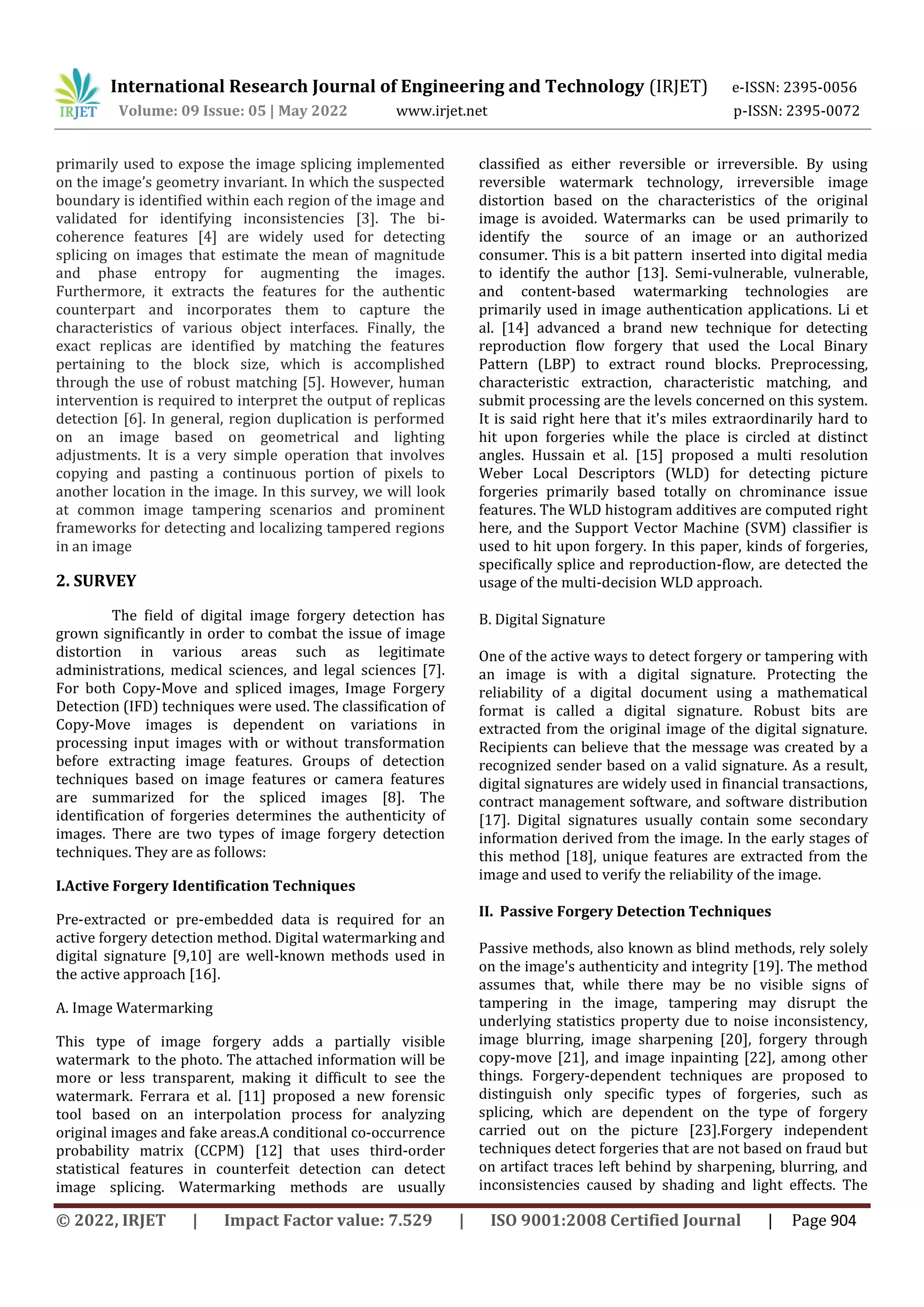 A Study of Image Tampering Detection | PDF