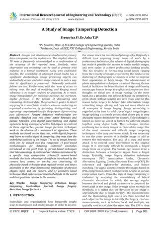 A Study of Image Tampering Detection | PDF | Photo Editing Software | Computer Software and ...