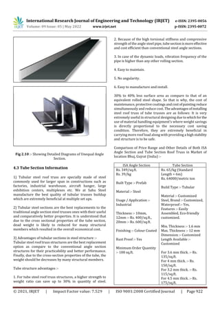Research Paper on Analysis and Design of Steel Truss by using Angle and ...
