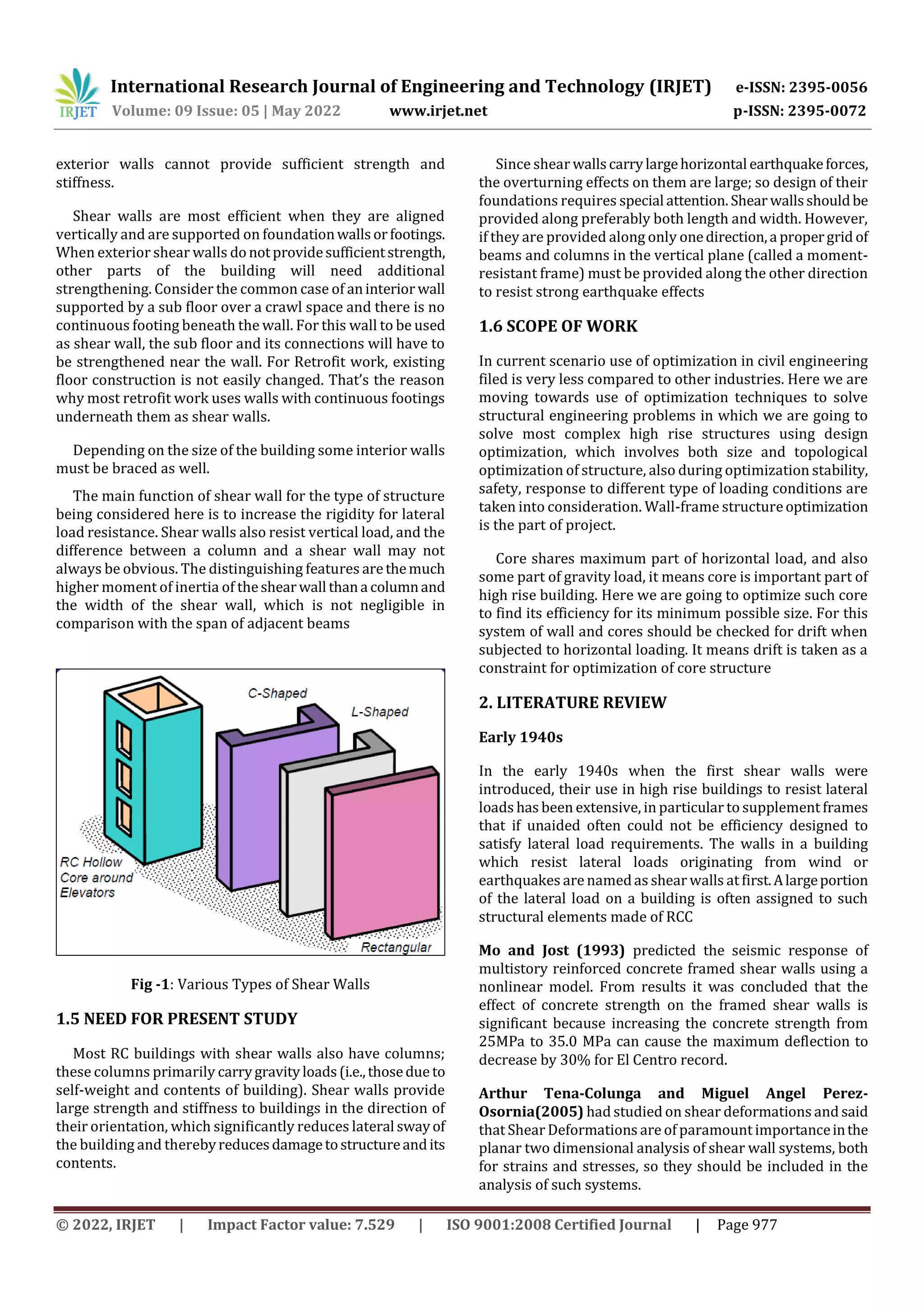 SHEAR WALL ANALYSIS & DESIGN OPTIMIZATION IN HIGH RISE BUILDINGS | PDF ...