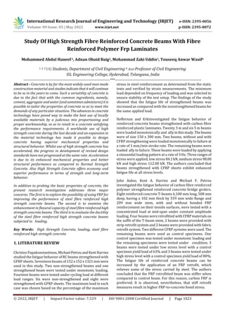 Study Of High Strength Fibre Reinforced Concrete Beams With Fibre ...