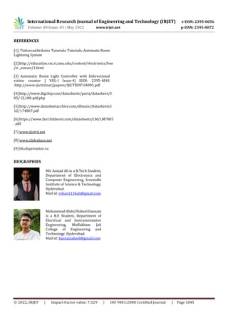 Automatic Room Lighting System | PDF