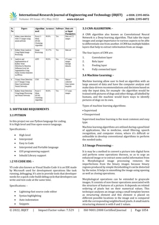 A SURVEY ON KIDNEY STONE DETECTION USING IMAGE PROCESSING AND DEEP LEARNING | PDF