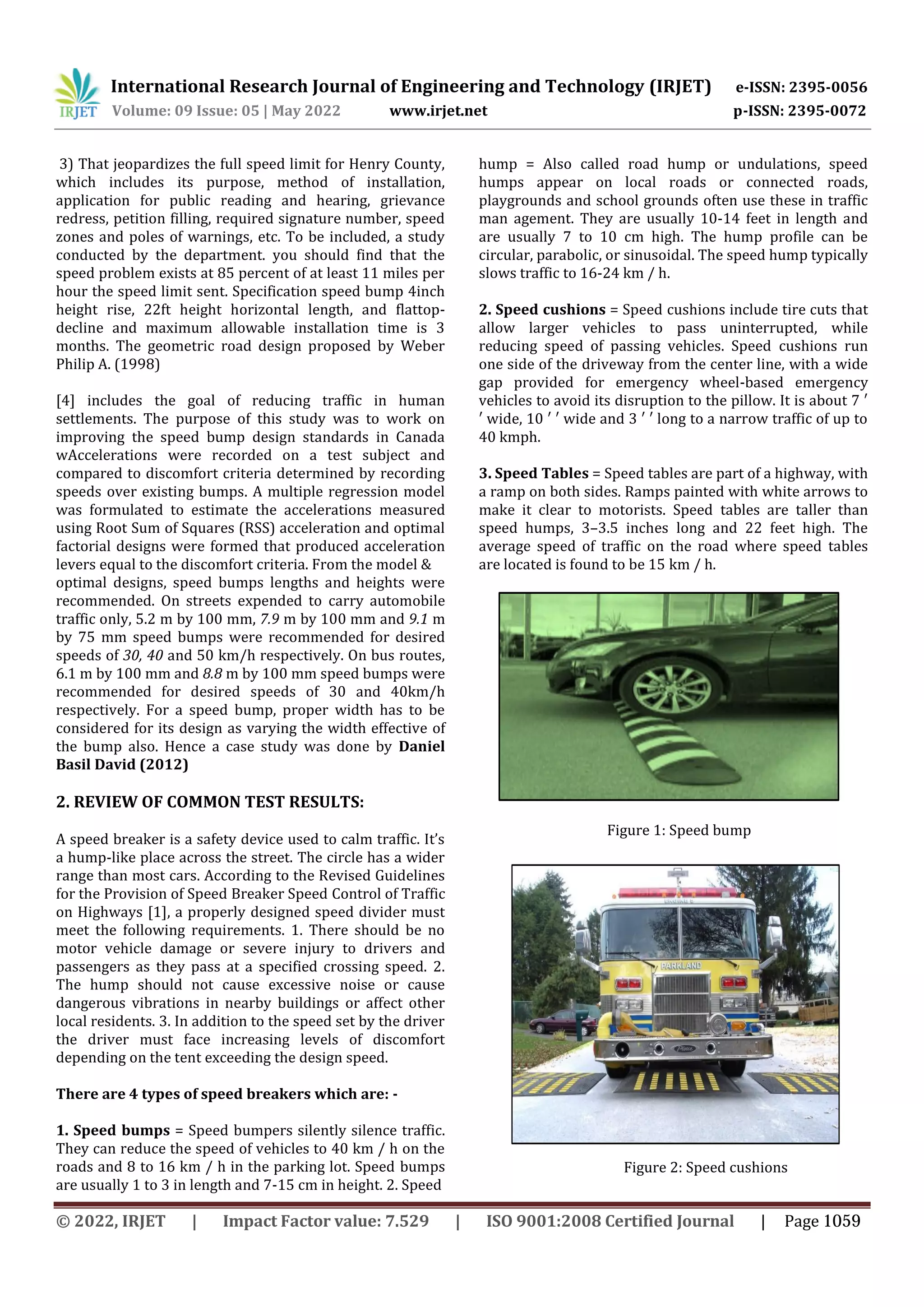 Reading and Analyzing of Non-Newtonian speed Bumps (speed breakers) | PDF