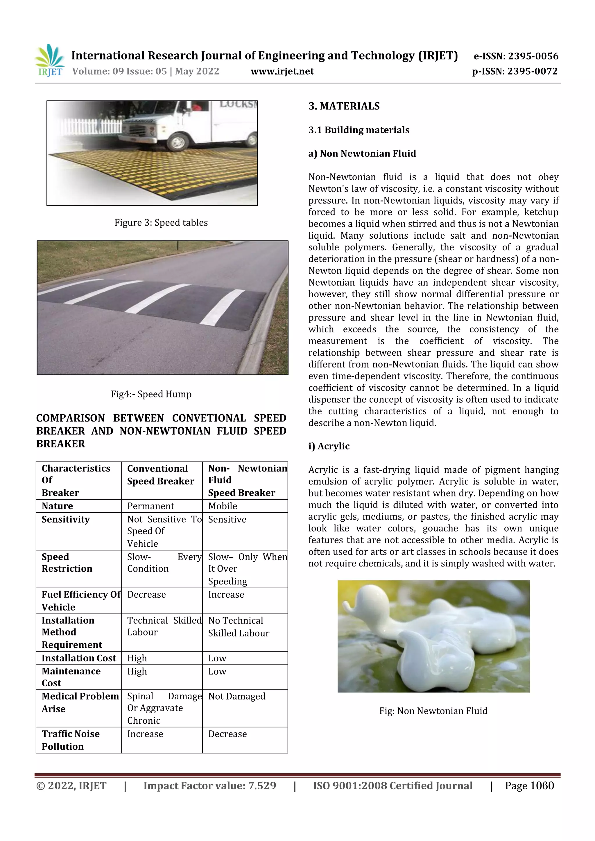 Reading and Analyzing of Non-Newtonian speed Bumps (speed breakers) | PDF