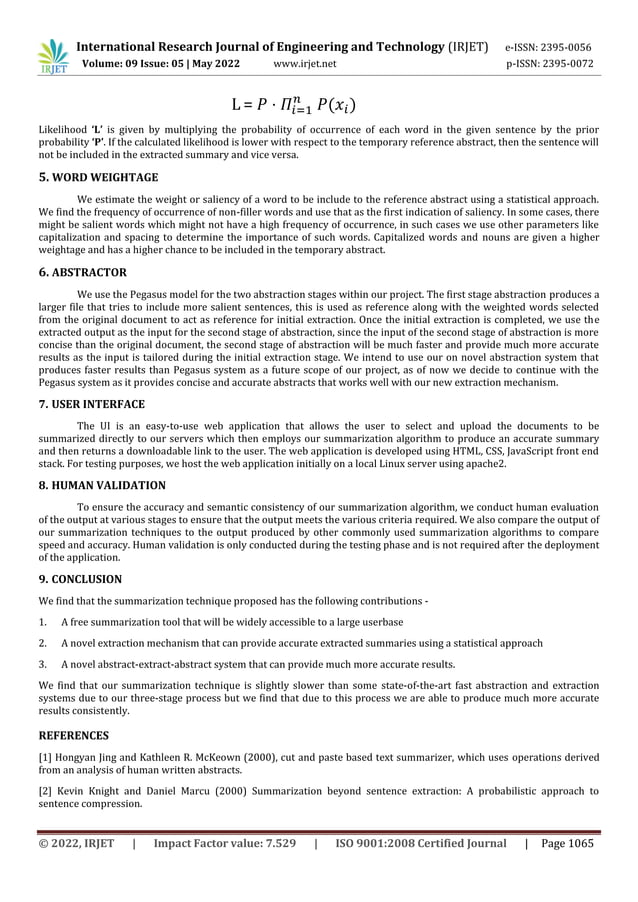 Automatic Text Summarization Using Machine Learning Pdf Desktop Publishing Computer