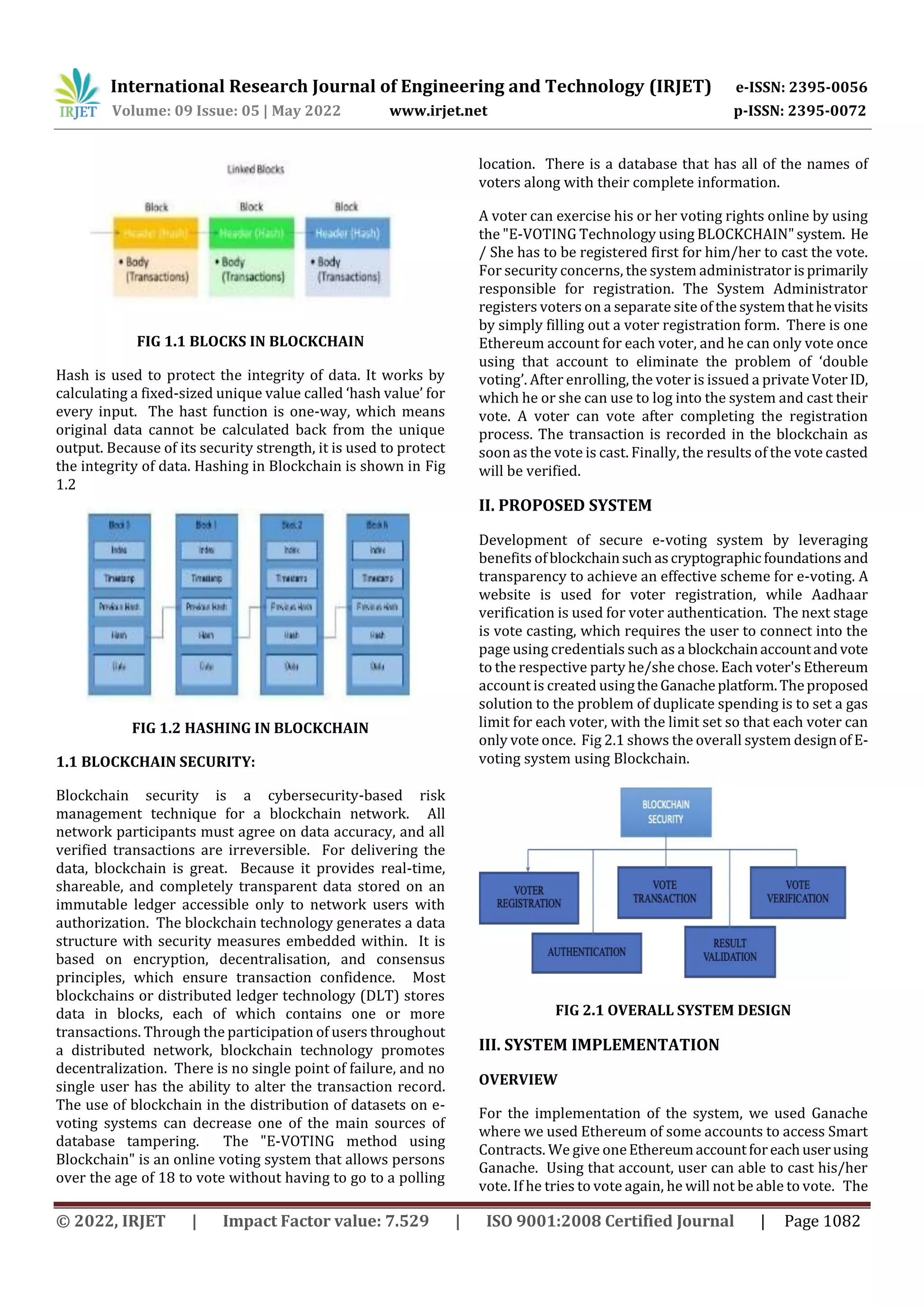 E Voting System Using Blockchain Pdf Databases Computer Software And Applications