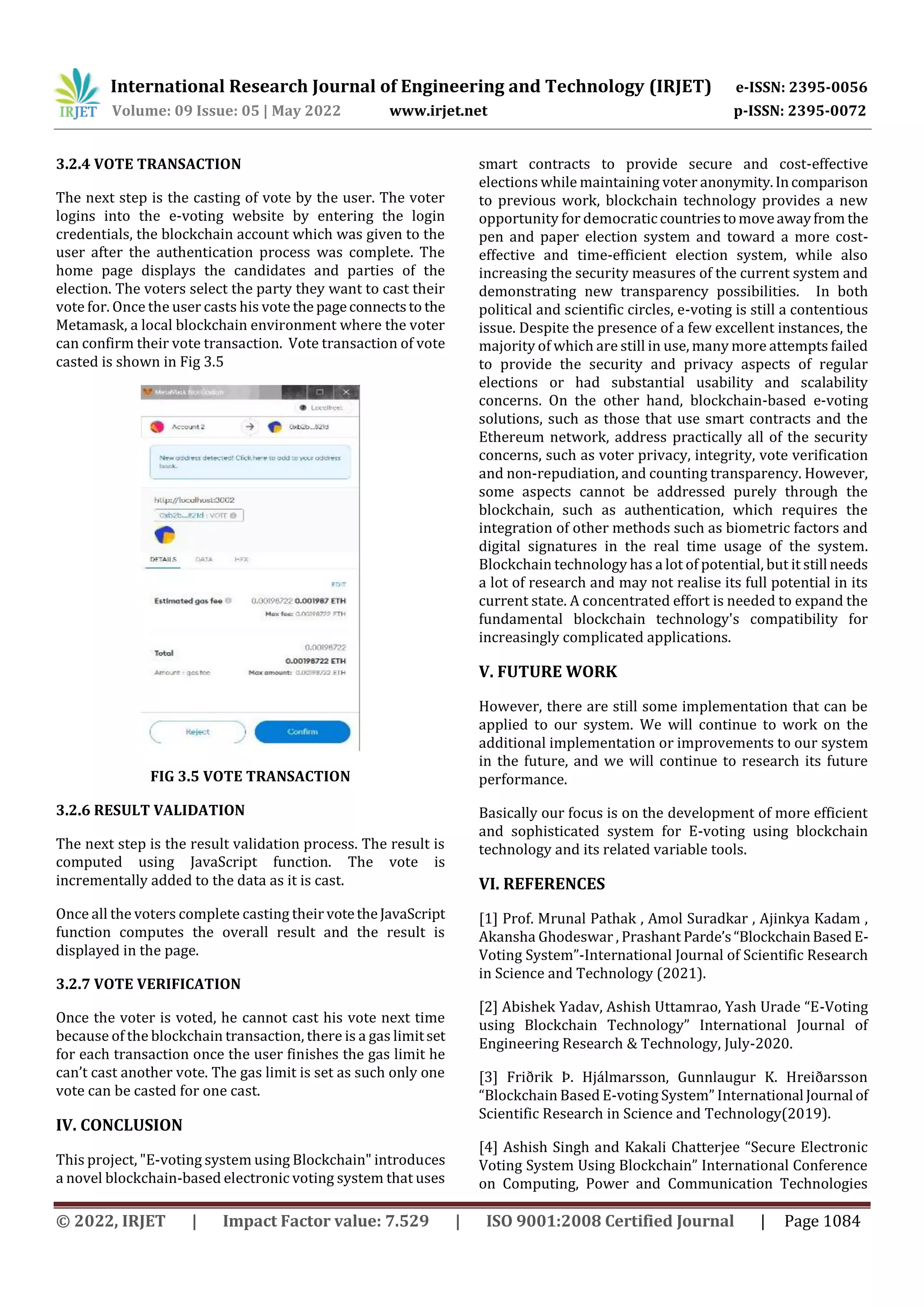 E Voting System Using Blockchain Pdf Databases Computer Software And Applications