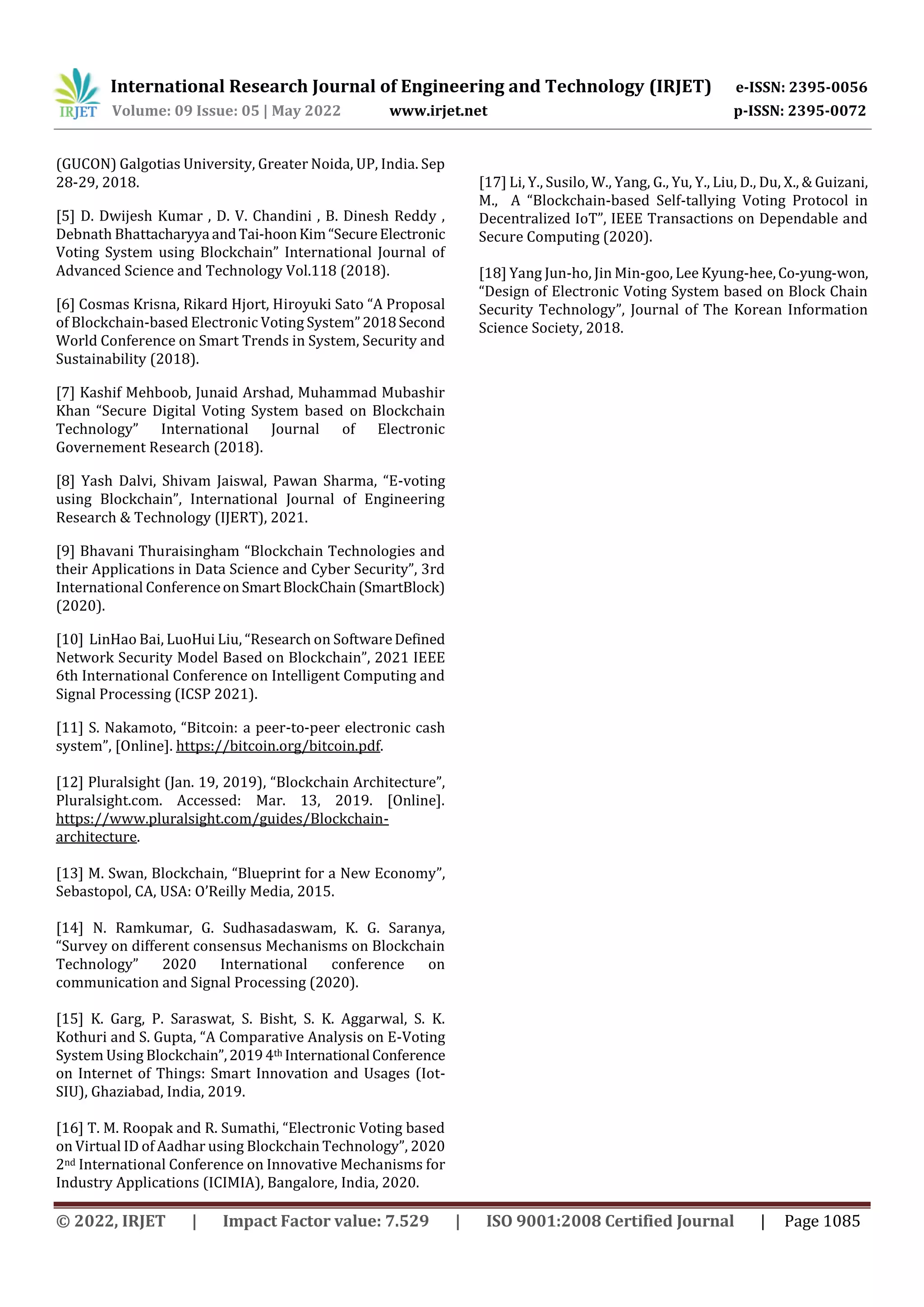 E Voting System Using Blockchain Pdf Databases Computer Software And Applications