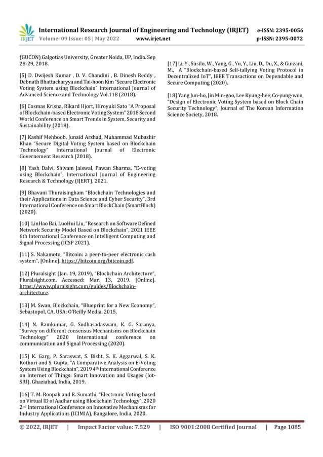 E-VOTING SYSTEM USING BLOCKCHAIN | PDF | Databases | Computer Software ...