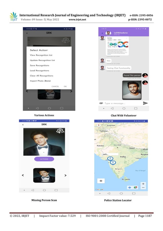 FIND MISSING PERSON USING AI (ANDROID APPLICATION) | PDF
