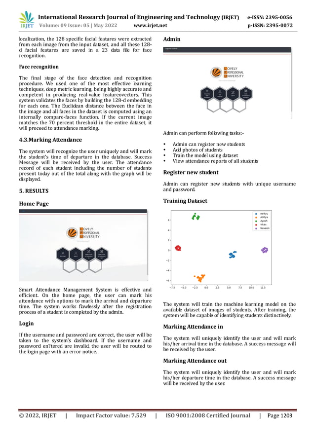 ATTENDANCE MANAGEMENT VIA FACIAL RECOGNITION | PDF
