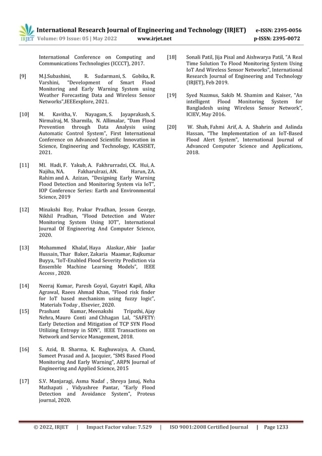 IMPLEMENTATION OF EARLY FLOOD DETECTION AND AVOIDANCE SYSTEM USING LORA ...