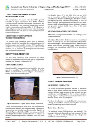 PRELIMINARY DESIGN AND DEVELOPMENT OF A MEDICAL HUMIDIFIER | PDF