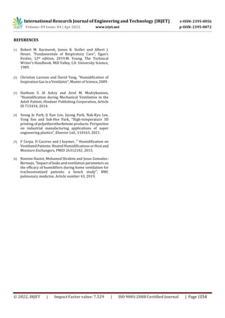 PRELIMINARY DESIGN AND DEVELOPMENT OF A MEDICAL HUMIDIFIER | PDF