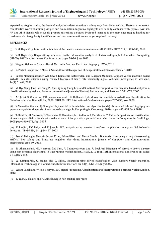 Detection And Classification Of Ecg Arrhythmia Using Lstm Autoencoder Pdf