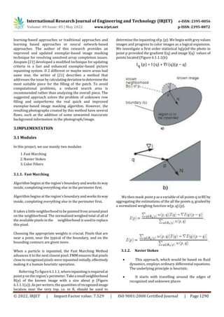 A PROJECT REPORT ON REMOVAL OF UNNECESSARY OBJECTS FROM PHOTOS USING MASKING | PDF