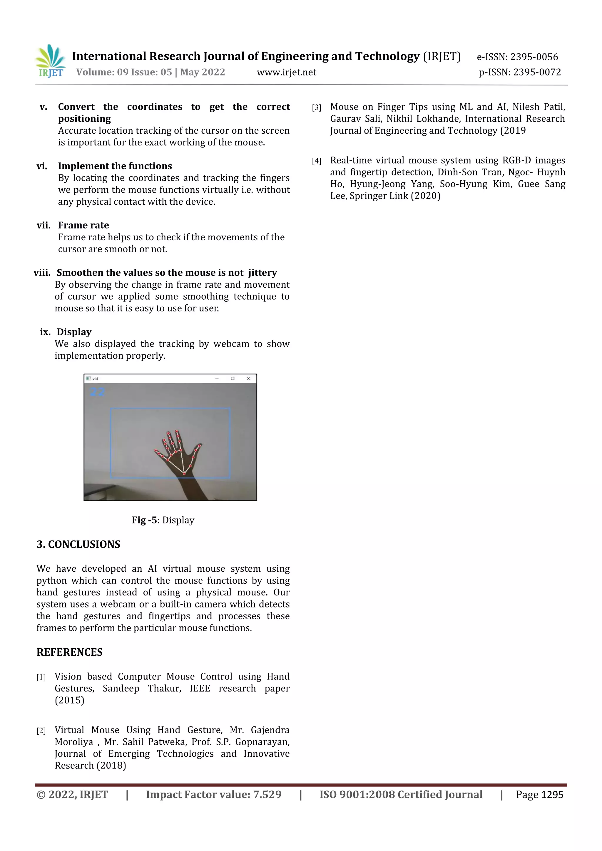 AI Virtual Mouse | PDF