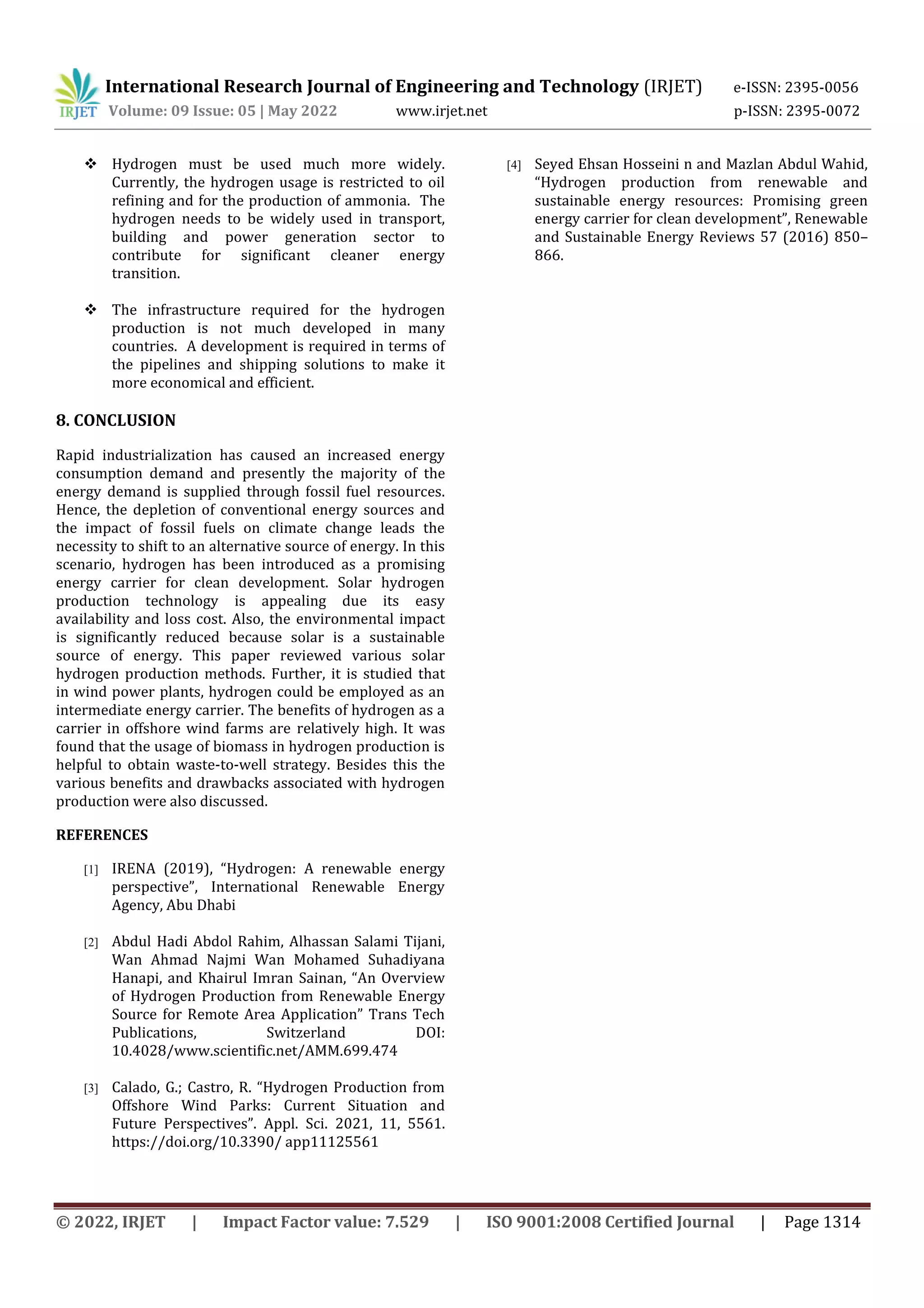 Green Hydrogen Production from Renewable Energy Sources | PDF