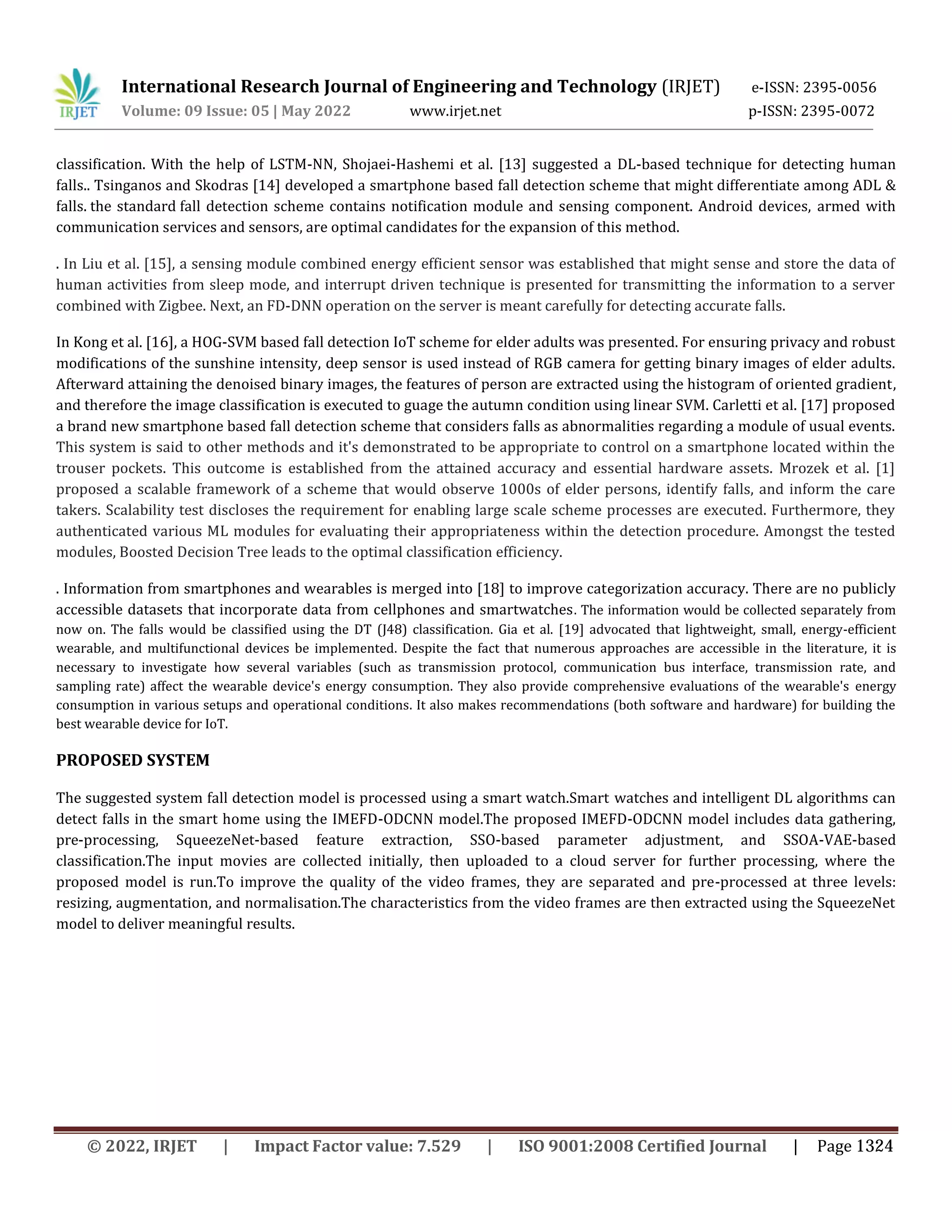 A FALL DETECTION SMART WATCH USING IOT AND DEEP LEARNING | PDF | Senior Health | Healthy Living